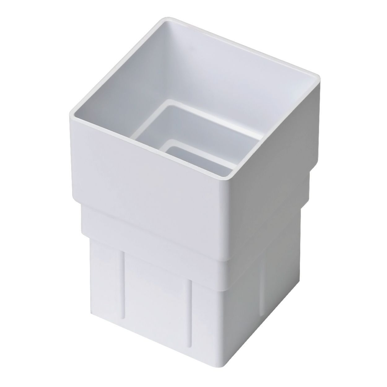 white square plastic downpipe