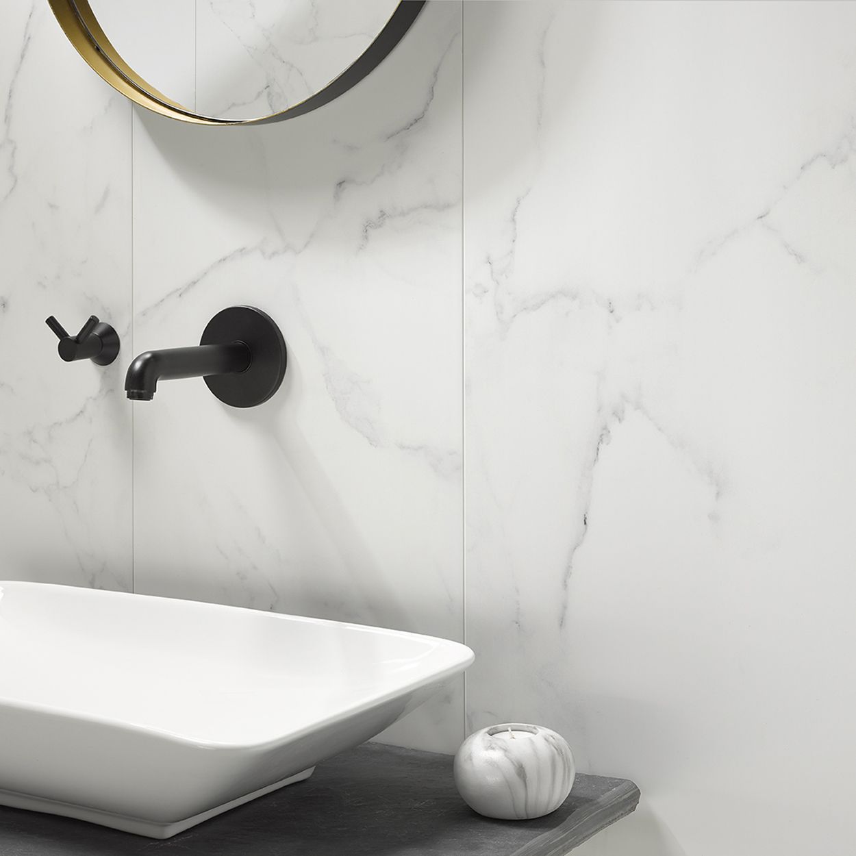 Dumapan Calacatta Marble PVC Wall Panelling | Woodie's