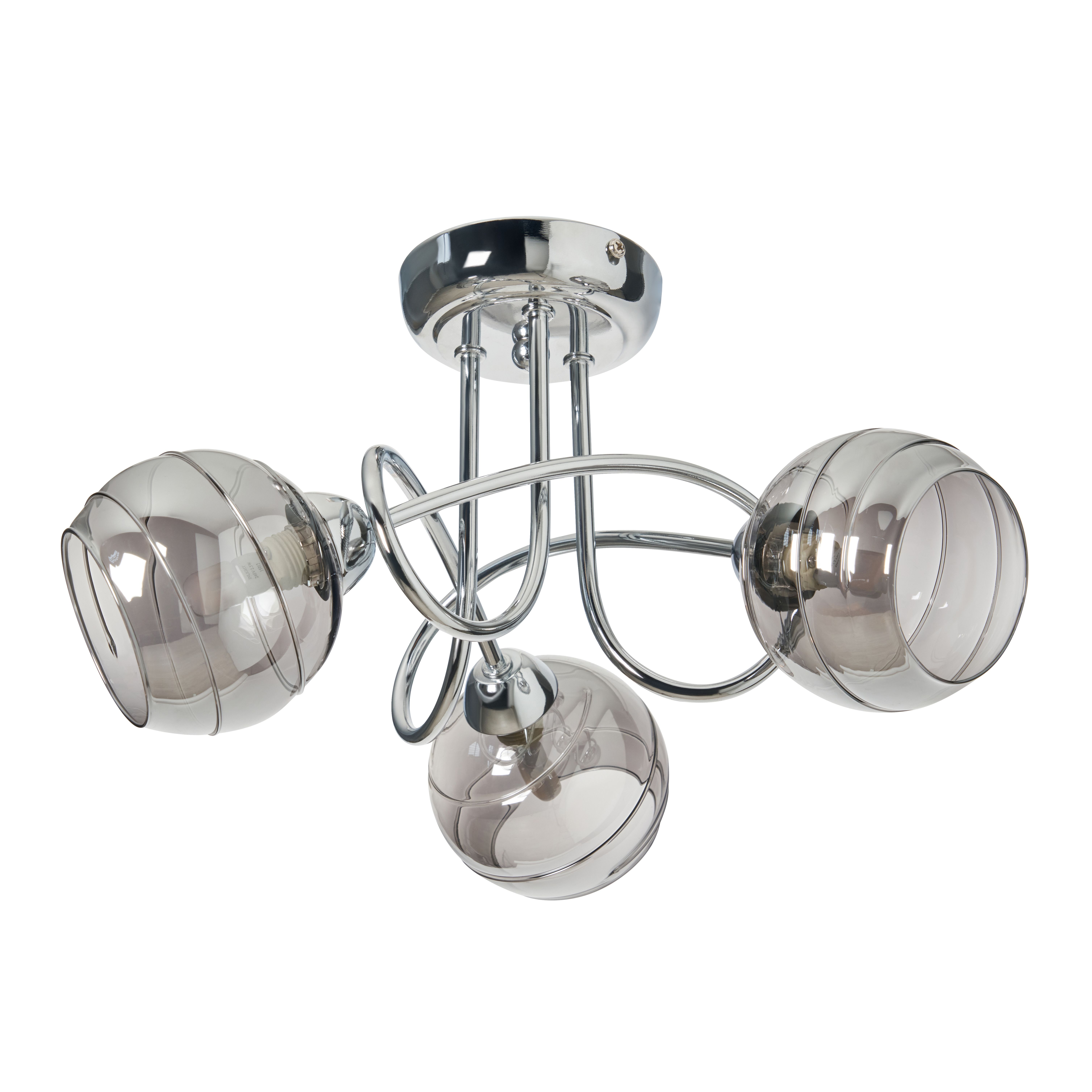 Camo Drizzle Glass 3 Light Ceiling | Woodie's