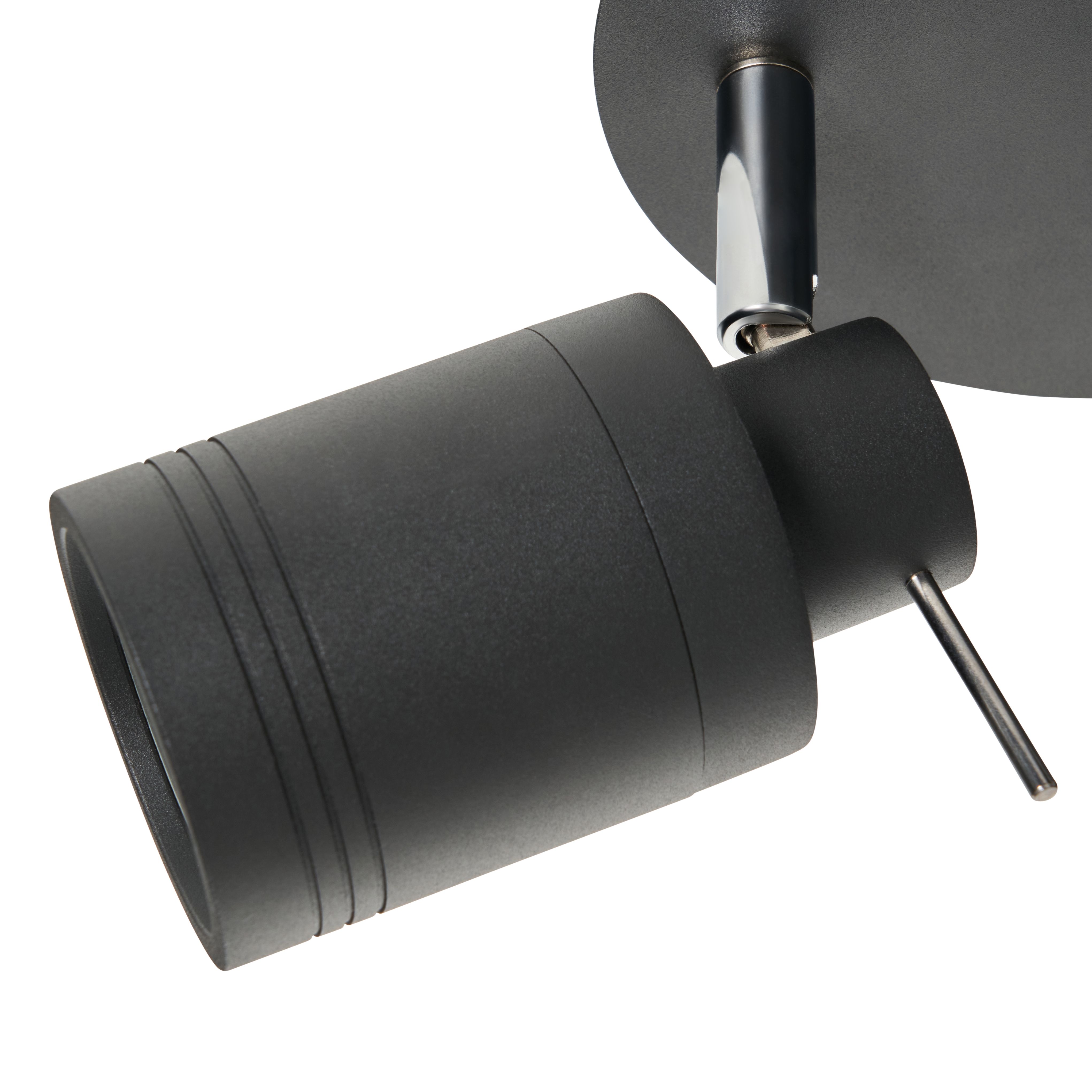 Scorpius 3 Light Plate Spotlight - Matt Black | Woodie's